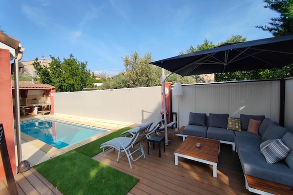 Jolie Maison De Vacances Avec Piscine - Oraison